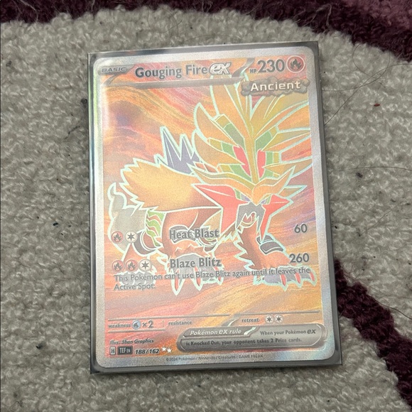 Pokemon | Toys | Pokemon Gouging Fire Ex Card Orange And Yellow ...